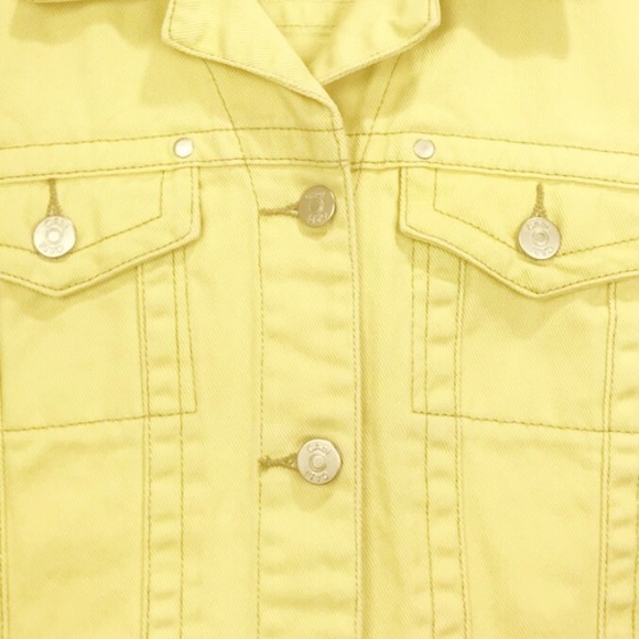 CAbi | Jackets & Coats | Cabi Trucker Western Yellow Denim Jacket M ...